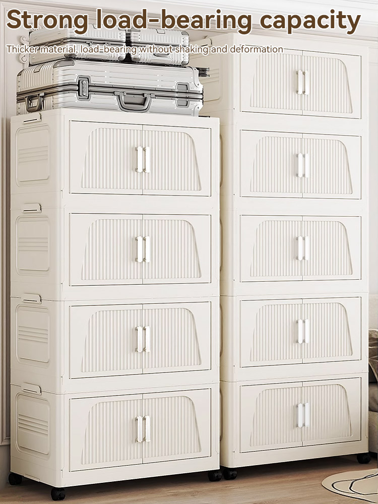 L45-85cm Multipurpose Double Storage Cabinet Foldable Stackable Storage ...