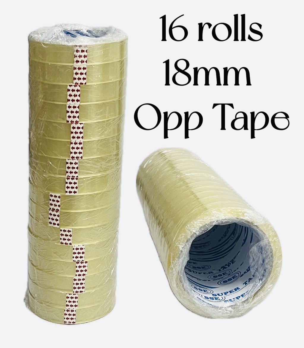 16rolls X 18mm X 50meter Super Opp Tape 3/4” Transparent Opp Tape ...