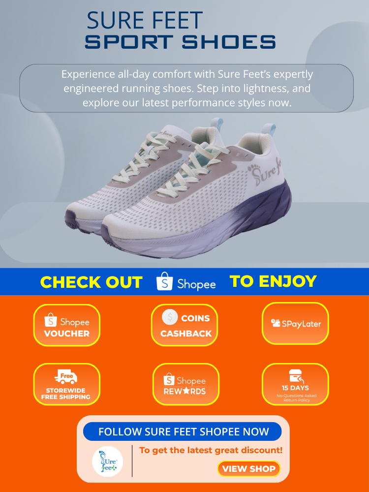 SURE FEET Men Women Sport Shoes (SF2013) | Blue x Purple | Kasut Sukan ...