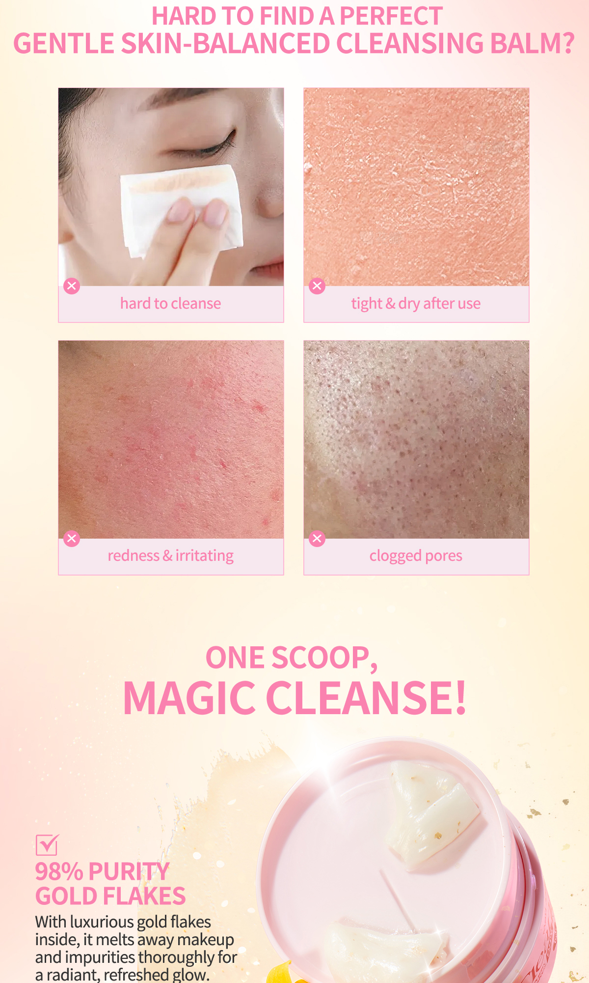 [NEW] BNB barenbliss Mari Mori Cleansing Balm [98% Purity Gold Flakes ...