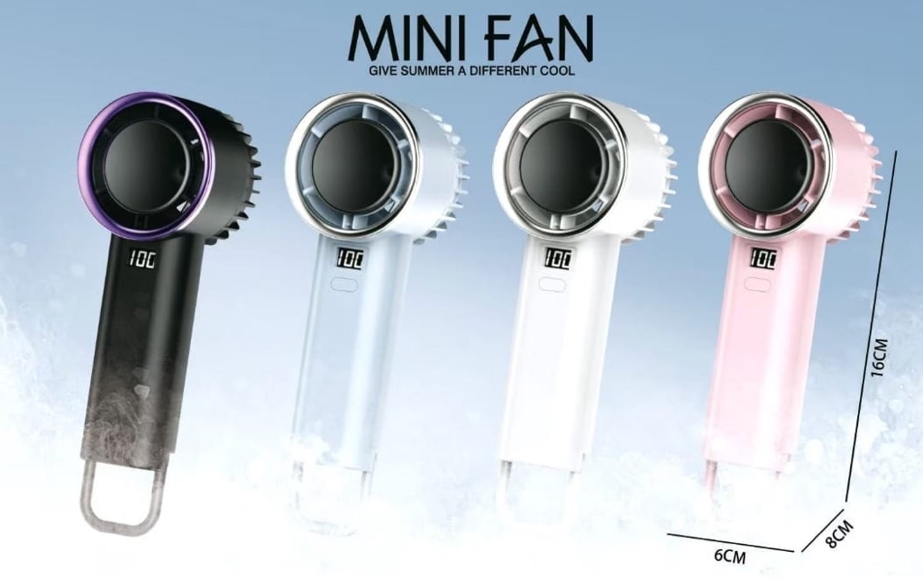 (100speed ) High Speed Handheld Fan Turbine Handheld Violent Fan Roller ...