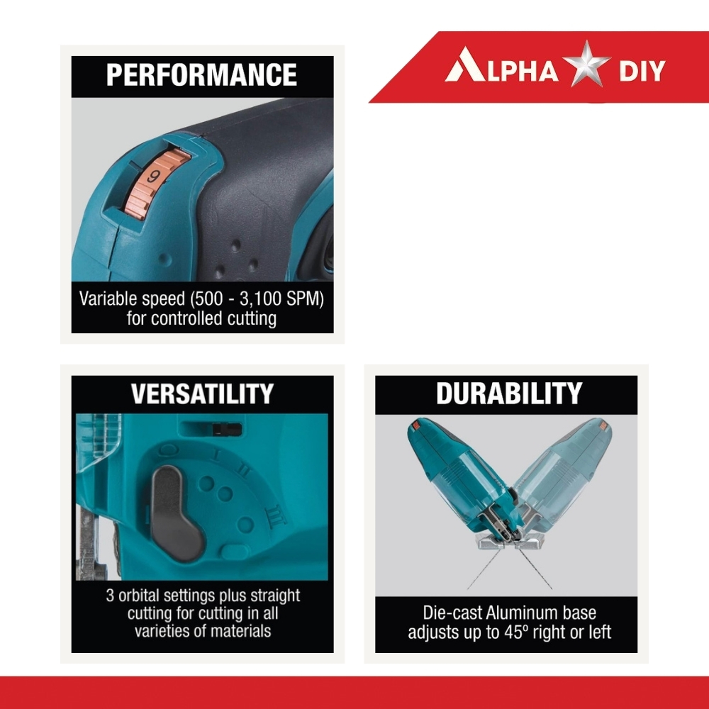 Makita Original 4327M Jig Saw 450W 65mm Electric Jig Saw Cutter Bevel ...