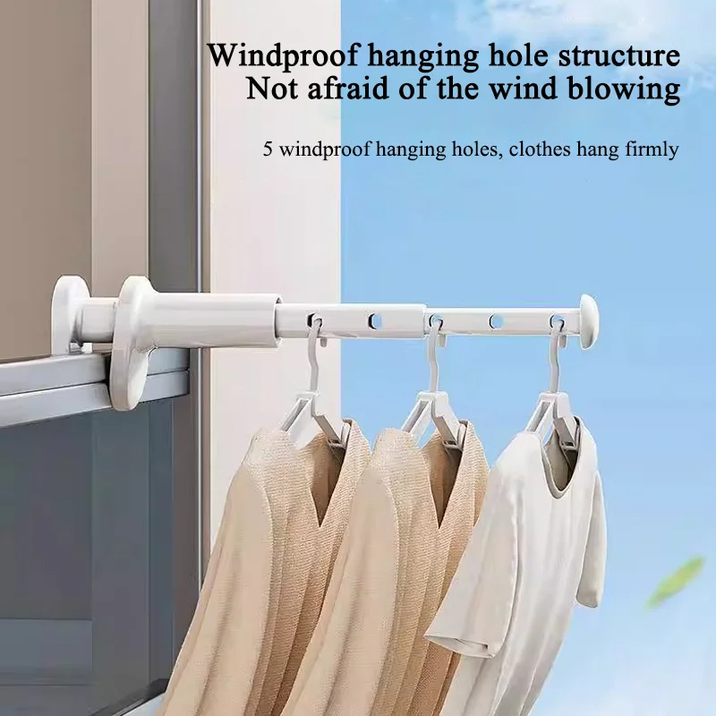 Portable travel retractable clothes rack, drill-free foldable, space ...