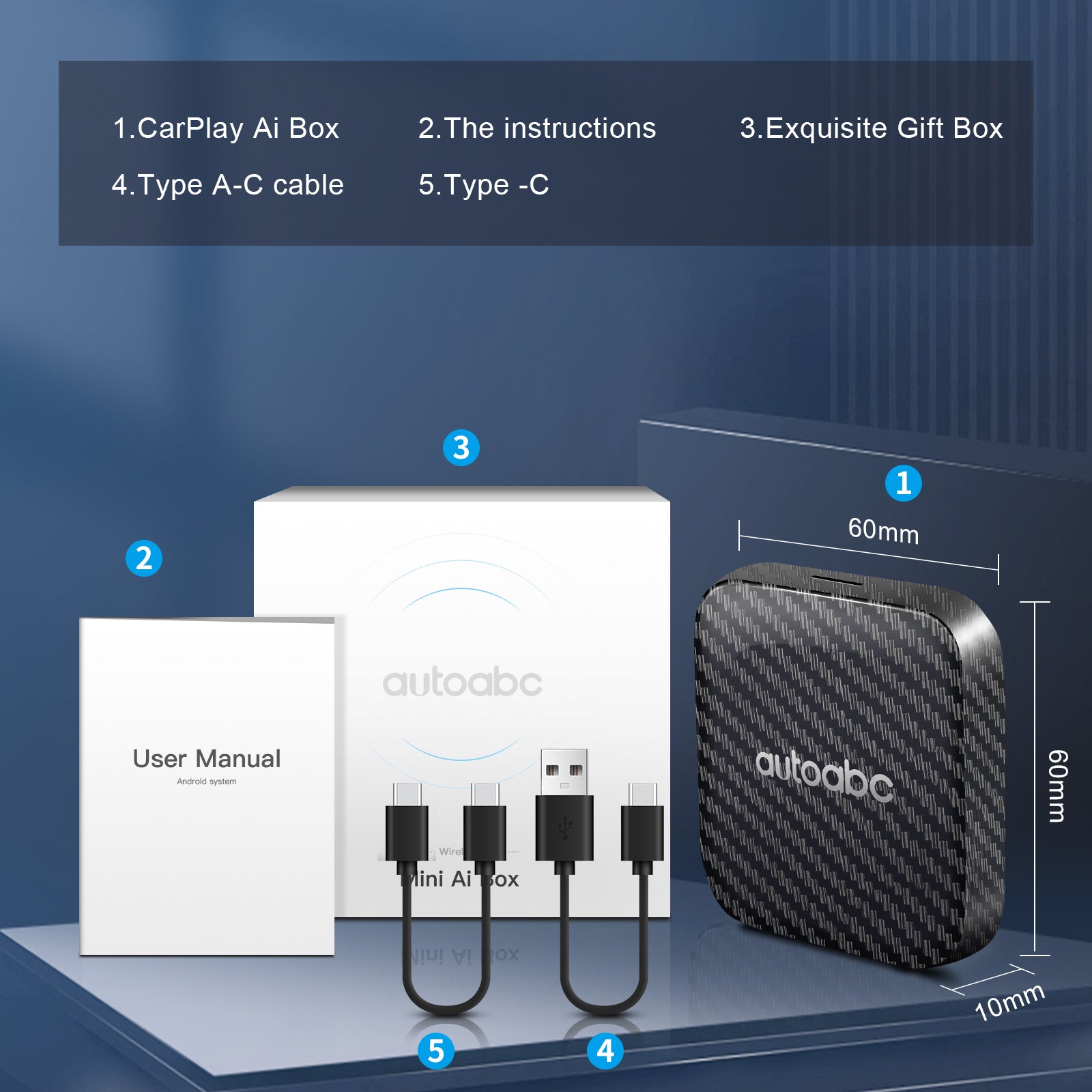 【2025 Car Android Box】 AUTOABC 3in1 Wireless Video CarPlay AI Box with ...