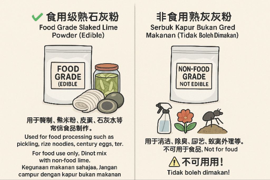 Food Grade Slaked Lime Powder (Edible or not edible)熟石灰粉serbuk kapur ...