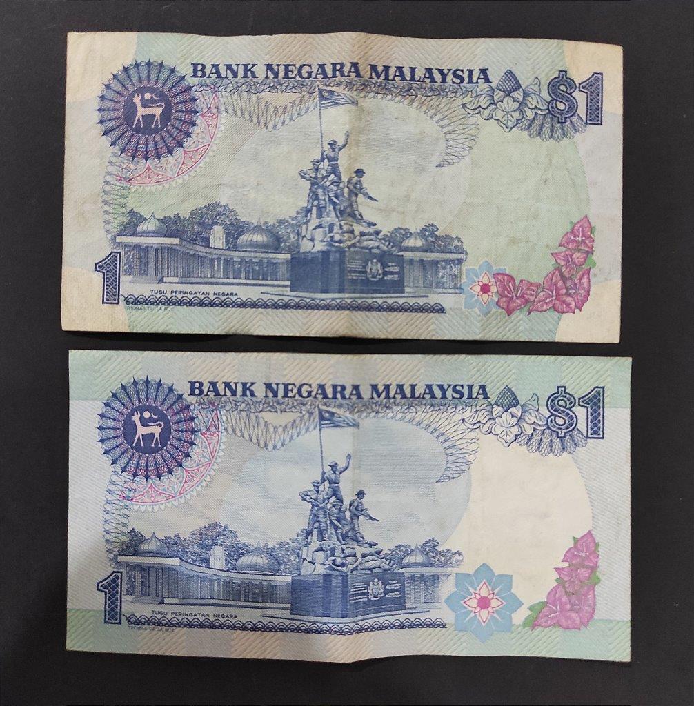 Malaysia Old Banknote RM 1 Taha and Jaffar Signed Sell in Set of 2 ...