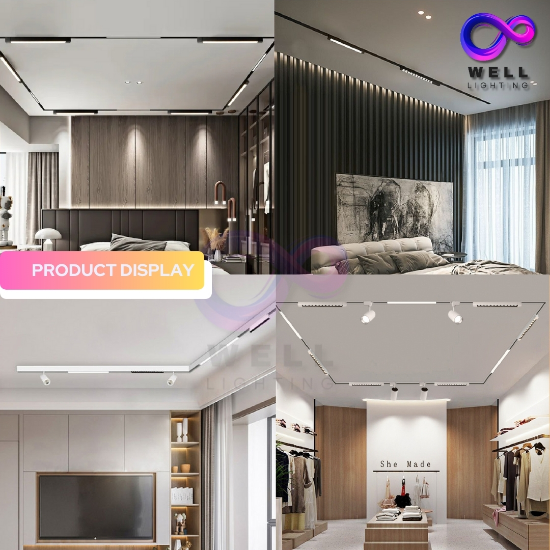 Lampu Track LED Track Light 10W 20W 30W LED Spotlight 1 Meter Track ...