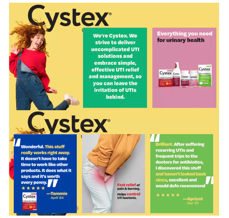 Cystex Dual Action Pain Relief, 2-in1 Formula to Help Slow UTI Bacteria ...