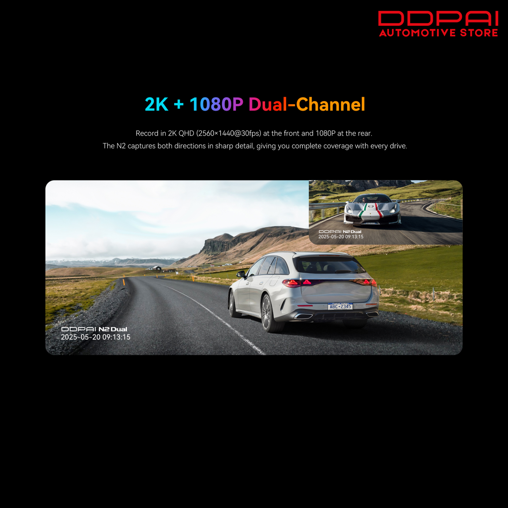 (NEW) DDPAI N2 Dual Quad HD | Front & Rear Dash Cam with ADAS ...