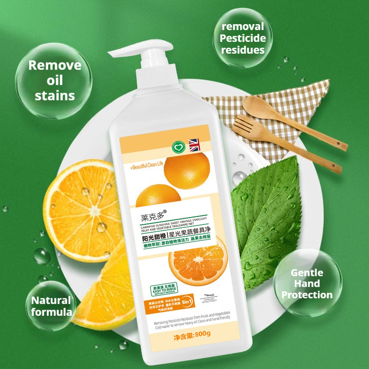 Dishwashing Liquid Fruit Vegetable Strong decontamination clean without ...