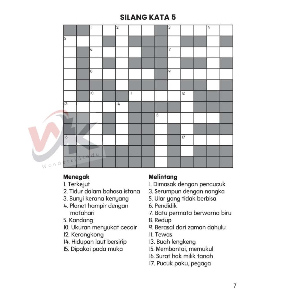 Jom Uji Minda Teka Silang Kata | Buku Cari Kata Bahasa Malaysia | Teka ...
