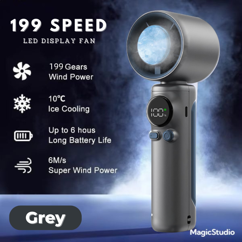 Turbo Breeze Portable Handheld Fan - 199 Speed Mini Cooling Fan with ...