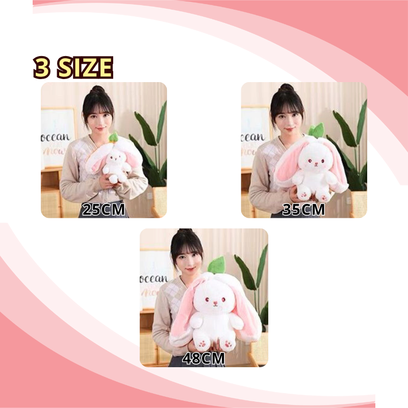 🌈HugBox 2 In1 Rabbit Plush Toy Anak Patung Comel Patung Boneka Doll Toy ...