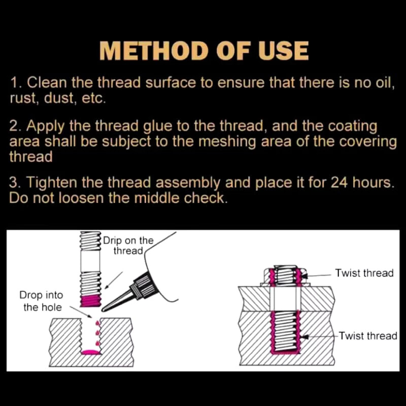 Thread locker 243 Lock tight glue Anaerobic Adhesive for Bolts Anti ...