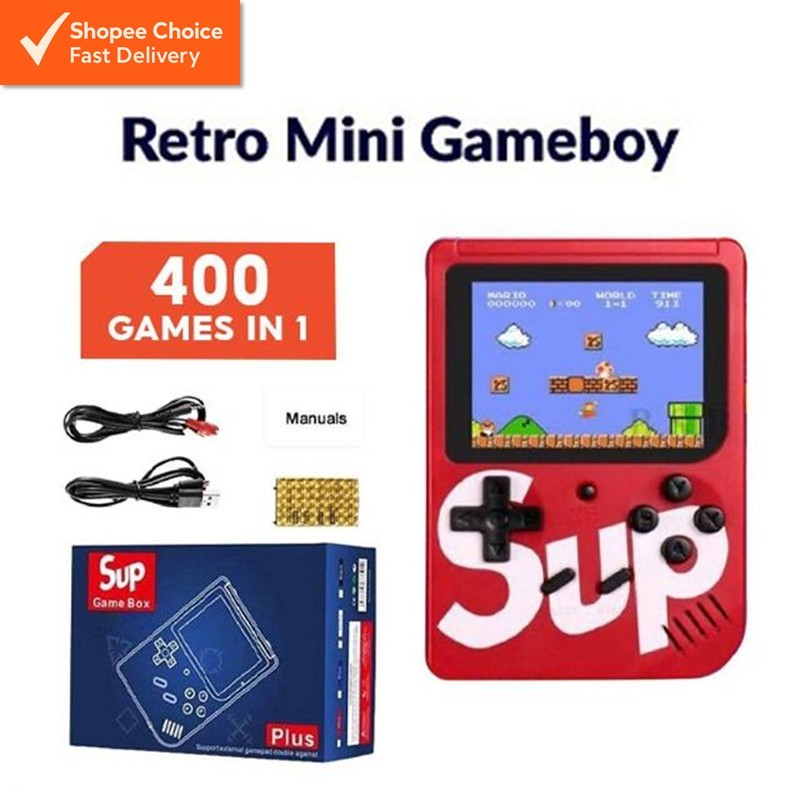 Retro Mini Gameboy Console - 400 Built-In Games, Portable Handheld ...
