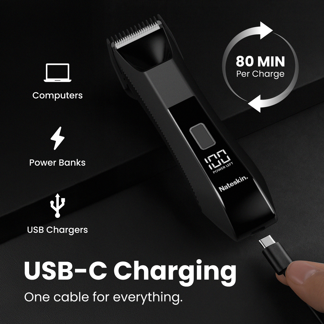 Nateskin Bush Trimmer 3.0: 2-in-1 Electric Body and Groin Shaver No ...