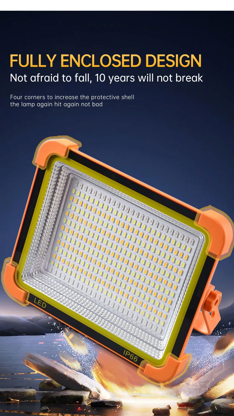 Portable LED Work Solar Light LED Rechargeable Work Light 20000mAh ...