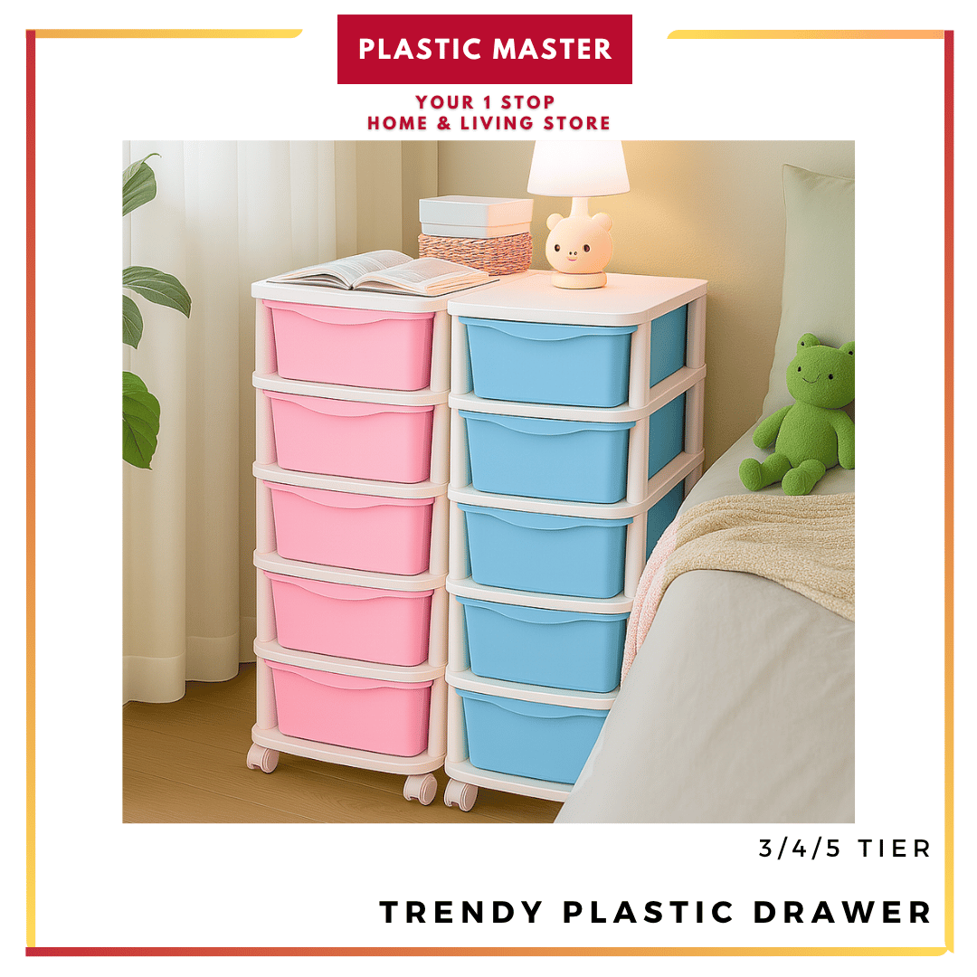 Drawer Modern Drawer with Wheel Plastic Drawer 3/4/5 Tier Storage ...
