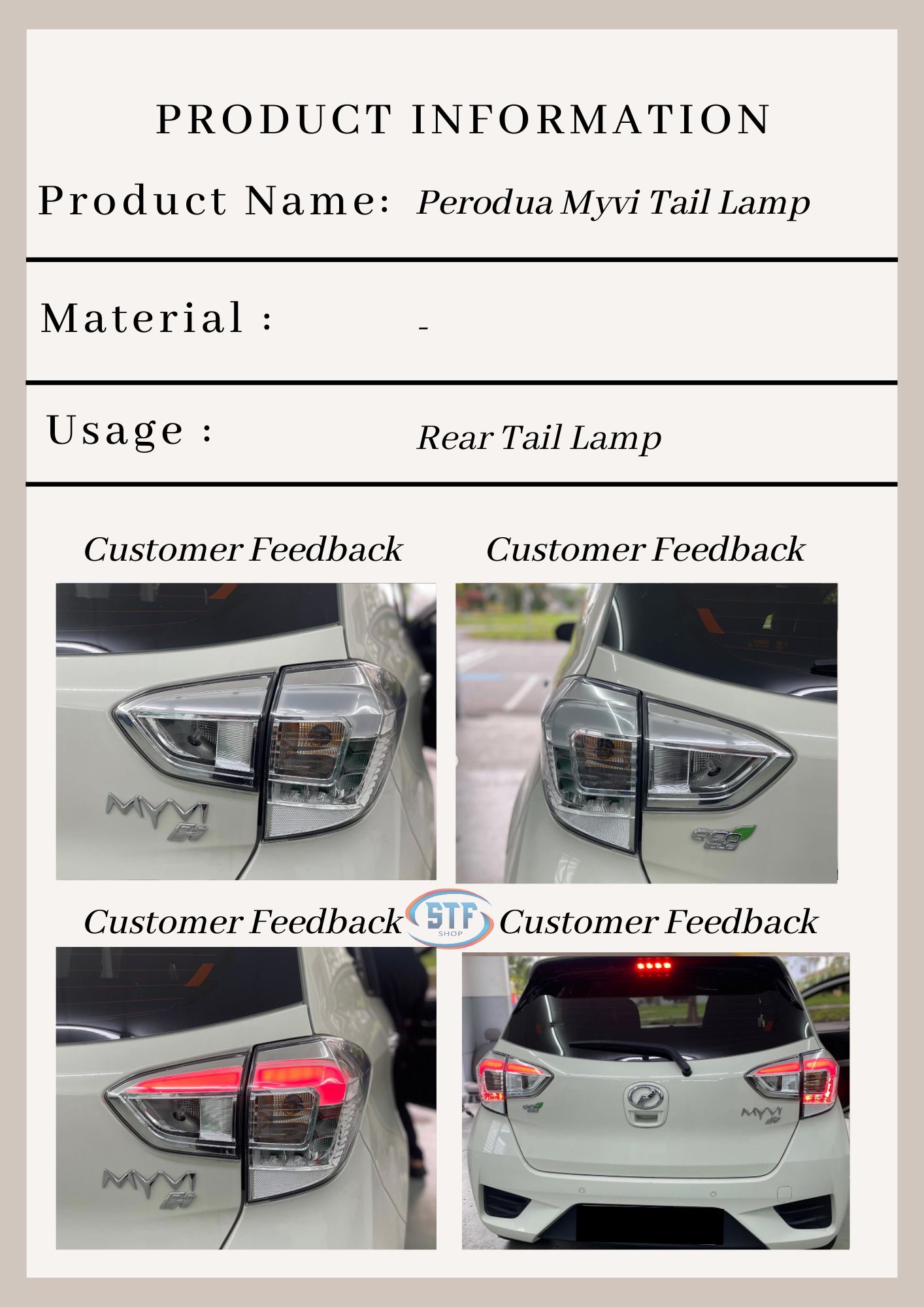 Perodua Myvi 2018-2025 Albino V2 MK7 Dynamic Led Tail Lamp Taillamp ...