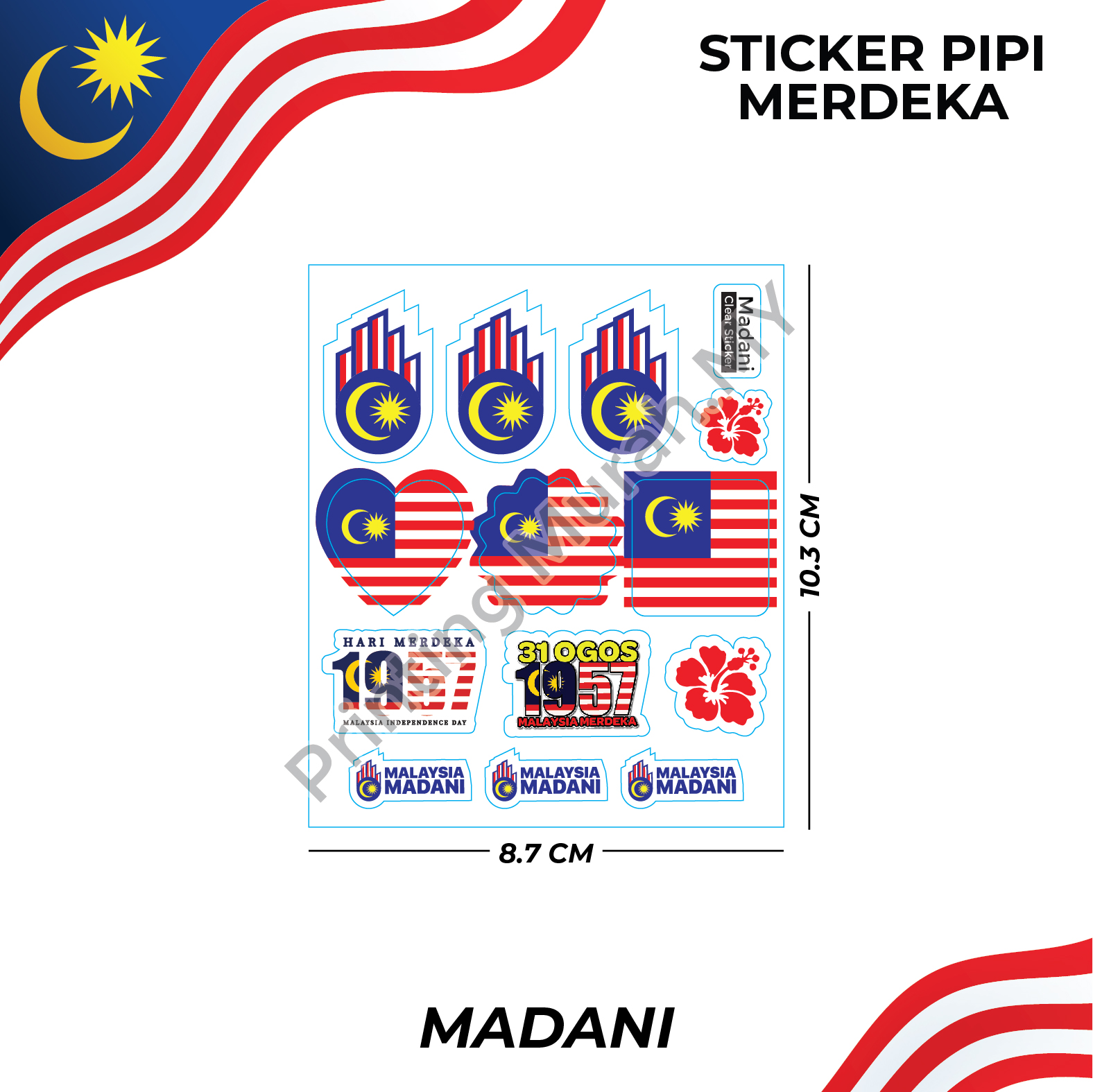 STICKER PIPI SET JIWA MERDEKA BENDERA MALAYSIA MURAH / HARGA BORONG ...