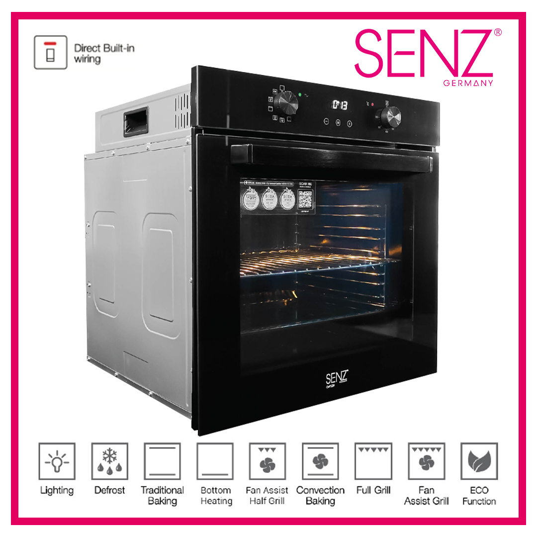 (MAY PROMO) SENZ Built in Oven 72L SZ-OV7529-9F | 9 Functions | Fully ...