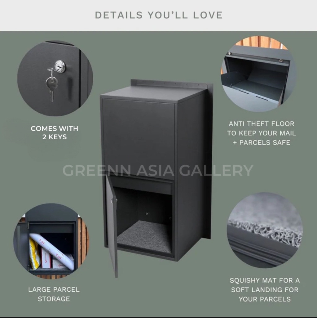 Anti-Theft Lockable Galvanized Steel Wall Embedded Mailbox with Back ...