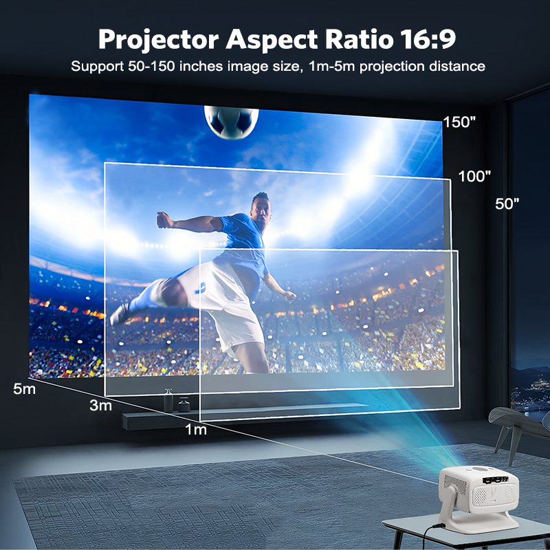MeeGoo P10 Projector 4k HDMI LCD 2.4GHz 5GHz Dual WiFi Auto Focus ...