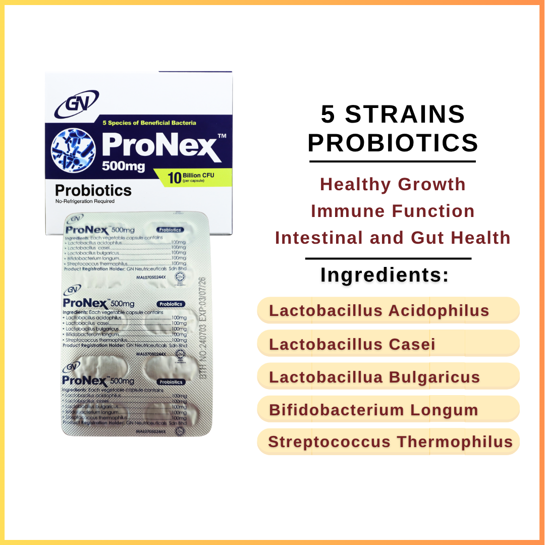 ProNex Probiotic 500MG益生菌 500MG | Improve Intestinal and Gut Health ...