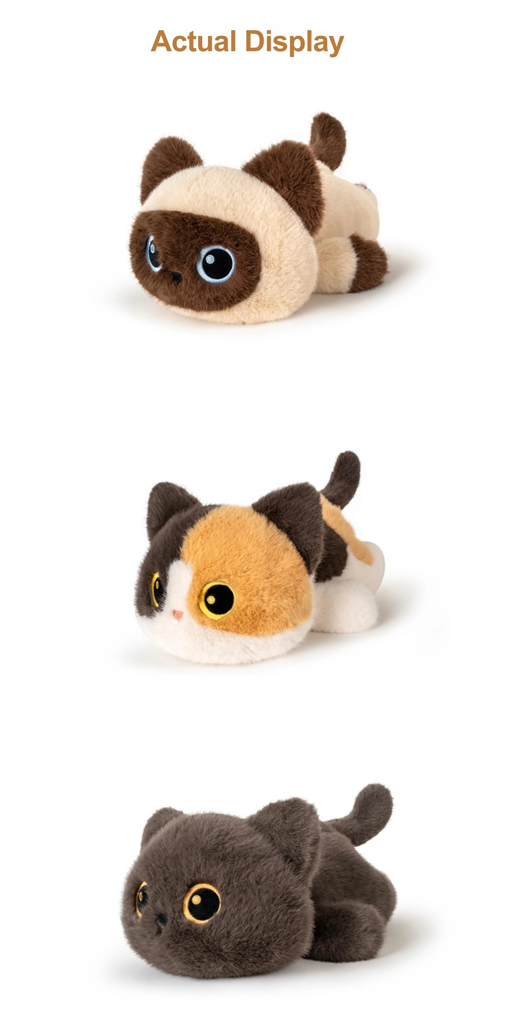 Duoai Offical Licensed Calico Cat Kitten Plush Toy Cartoon Lifelike ...