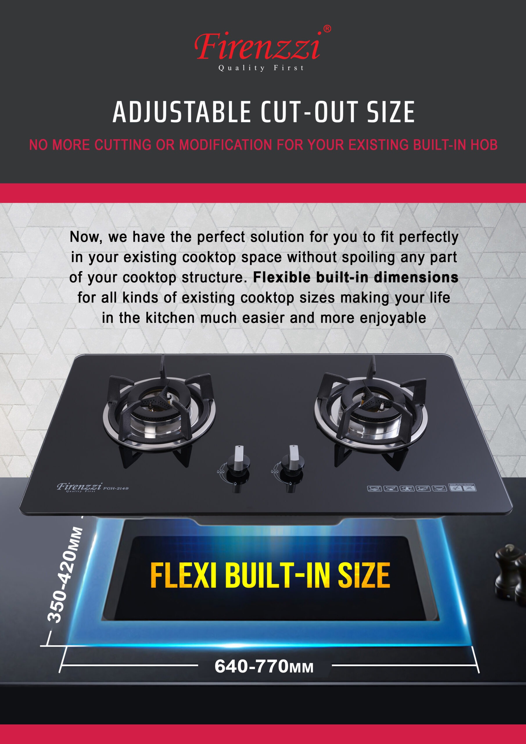 [FREE BASIC INSTALL] Firenzzi Gas Hob FGH-2049 | 2 Burner Tempered ...