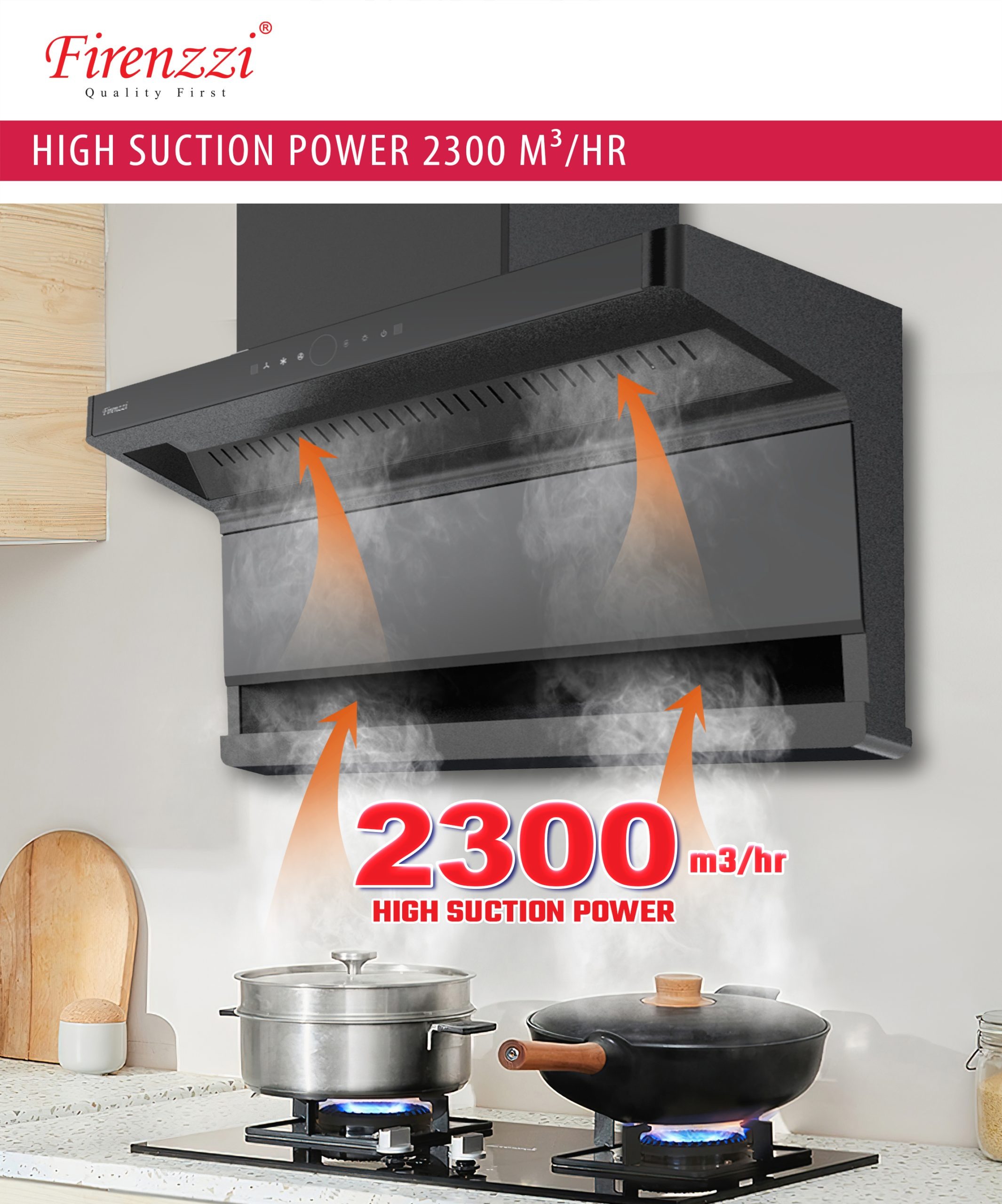 (Free Shipping) Firenzzi Cooker Hood FCH-9033 LS | 90cm | Slim Type ...