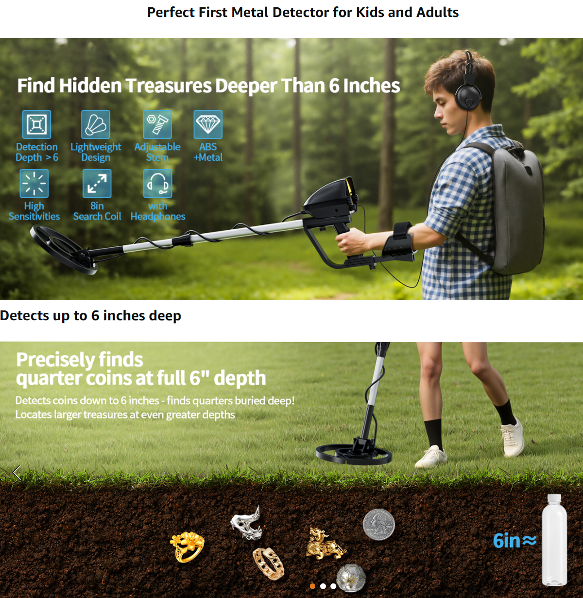 MD4030 Metal Detector Gold Treasure Hunter Tracker Seeker Under Ground ...