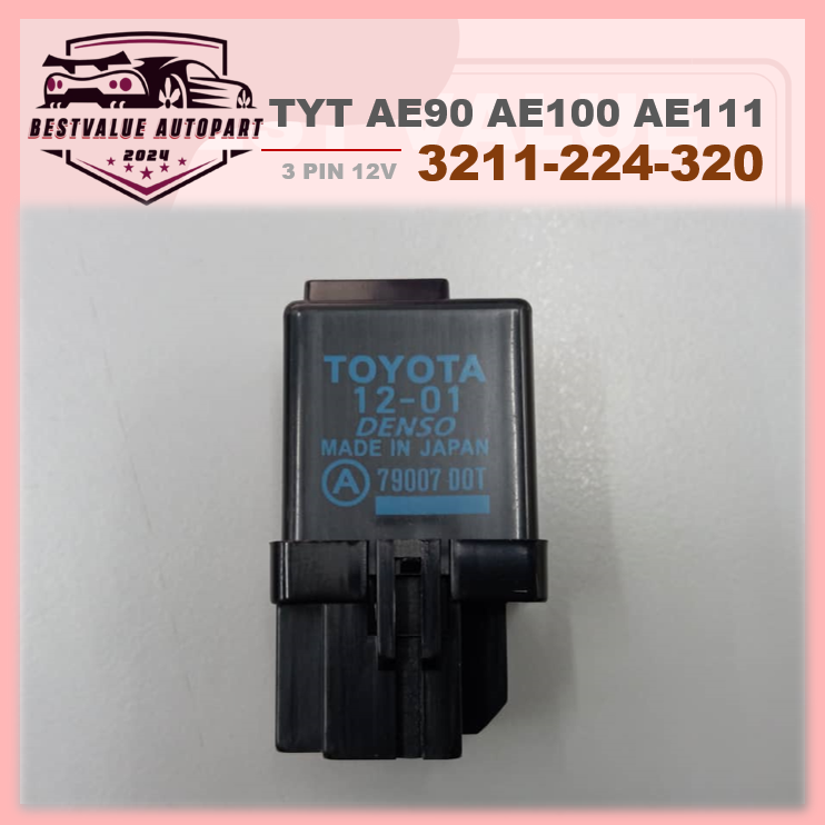 DENSO FLASHER RELAY TURN SIGNAL 8 PIN 12V TOYOTA AE90 AE100 AE111 TURN ...