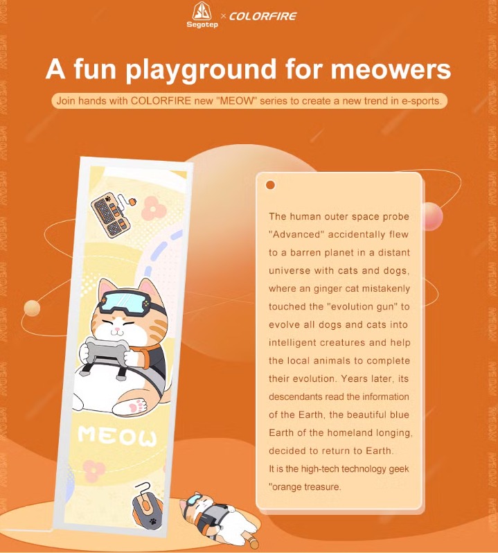 Segotep ColorFire Meow Edition Side Panel Only – Cute Gamer Cat Design ...