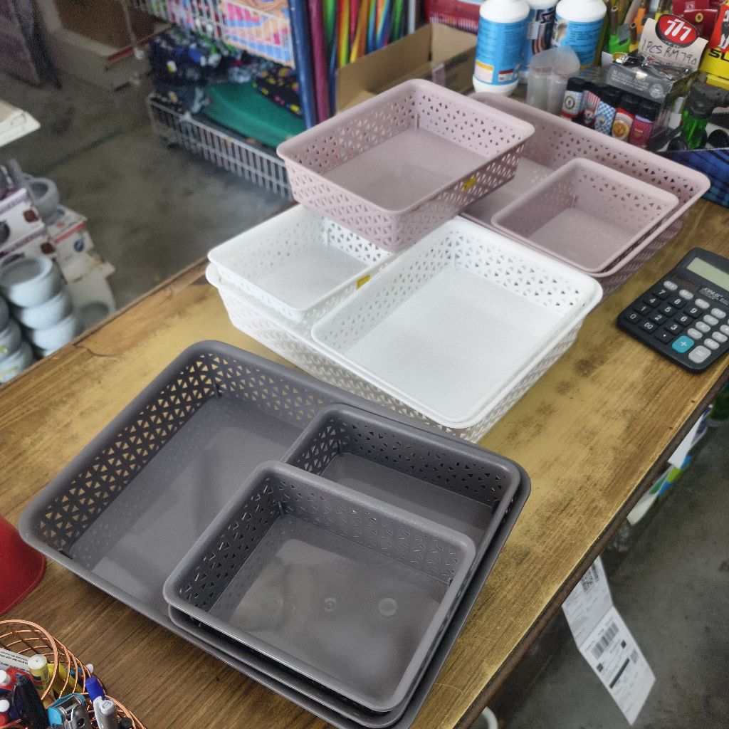 FELTON Bakul Simpan Barang Plastik Serbaguna / Organizer Storage ...