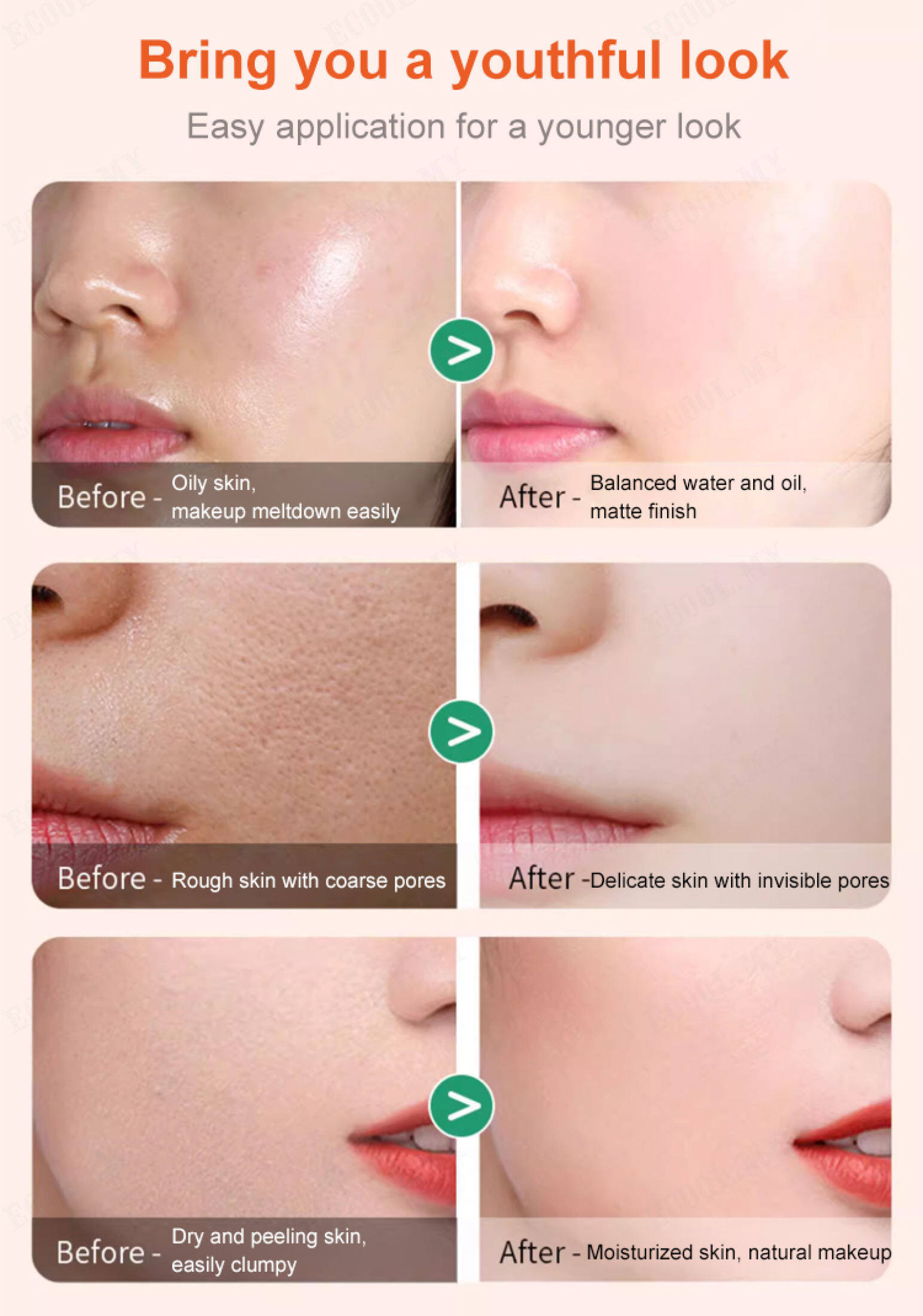 VC素颜霜 Five vitamin C tone-up cream VC Makeup Cream Lazy Cream Plain ...
