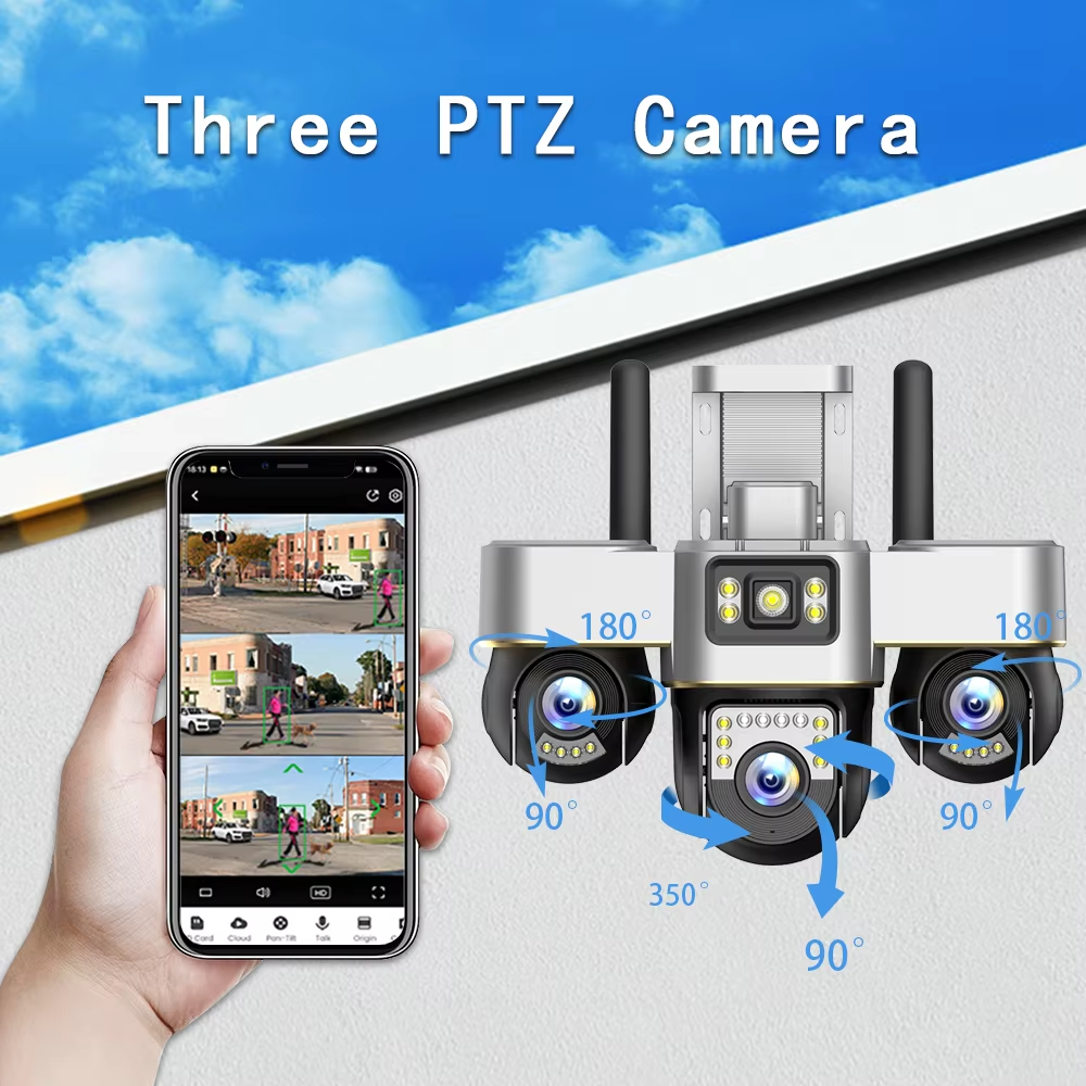 V380 Pro CCTV Outdoor IP66 Waterproof SC30 4G Three Lens 360 ...