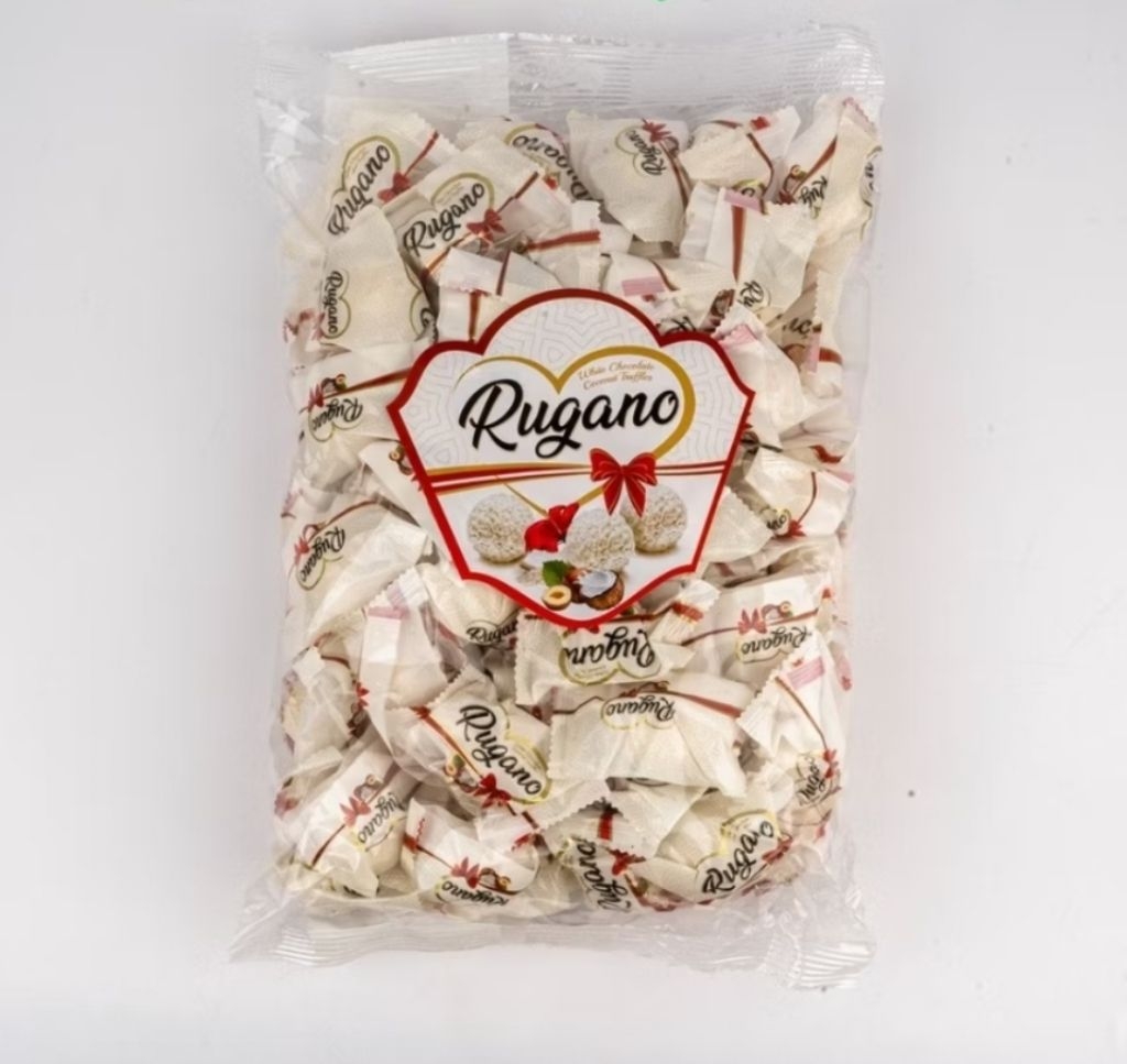 Rugano White Coconut Covered Chocolate With Hazelnut Polybag 1kg ...