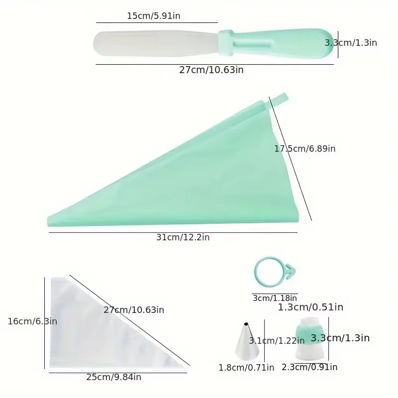 74-Piece Cake Decorating Set-12 Piping Tips- Complete Baking Kit for ...