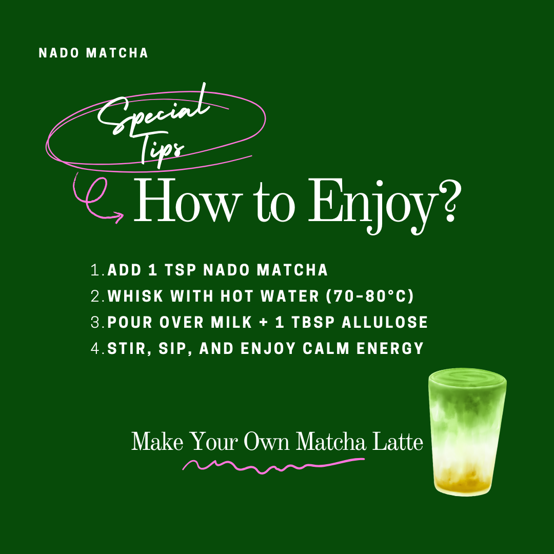 Nado Matcha + Allulose Syrup Combo (with FREE Tote Bag) |Korea ...