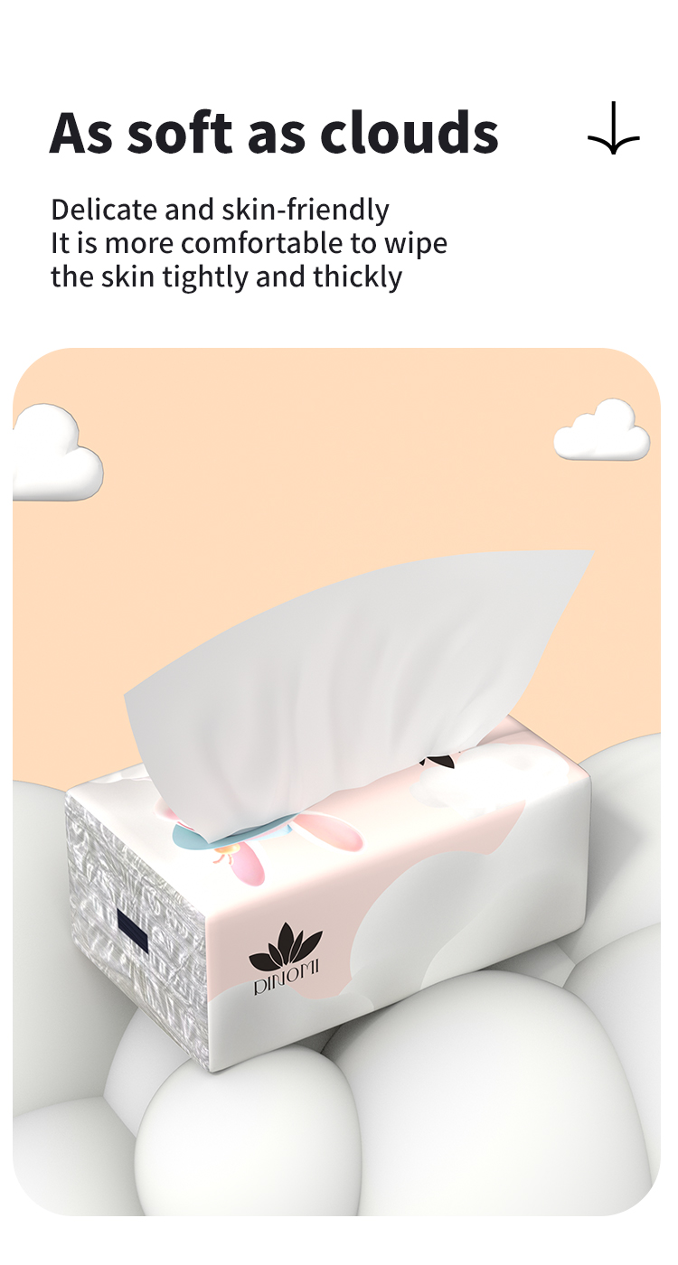 【20 Pack】Dinomi Table Size XL 175*156mm Tissue Soft Facial Tisu ...