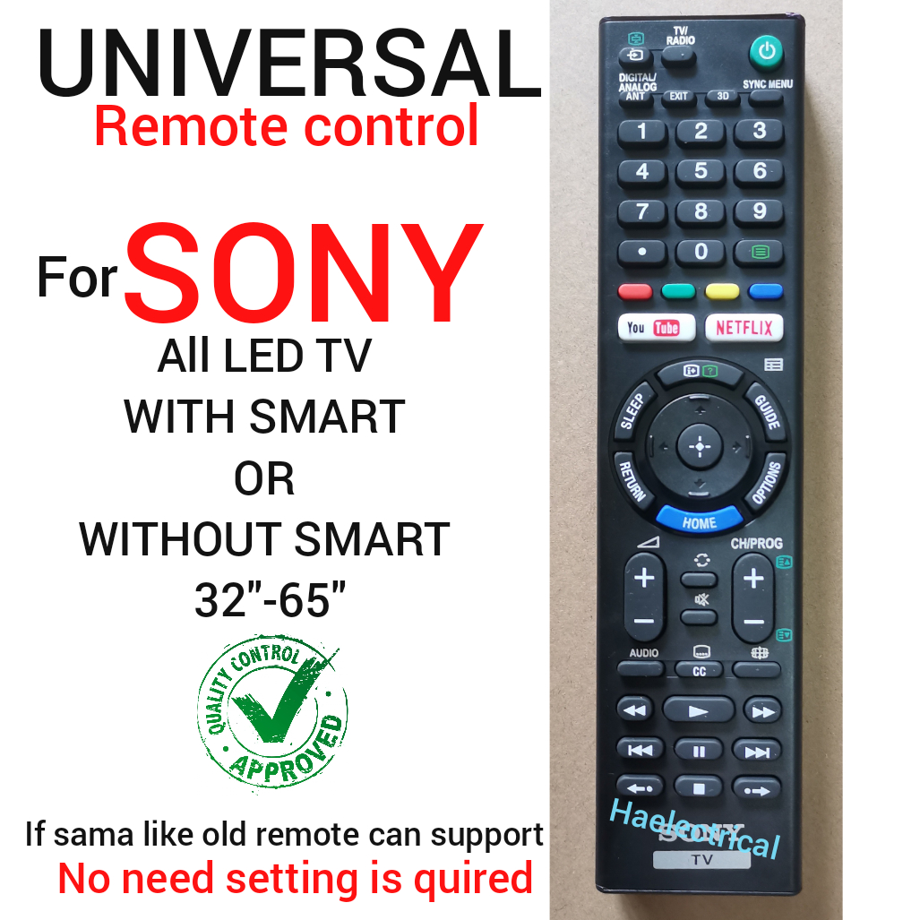 (OEM) Sony Universal TV Remote Control Support LED / LCD / SMART TV ...