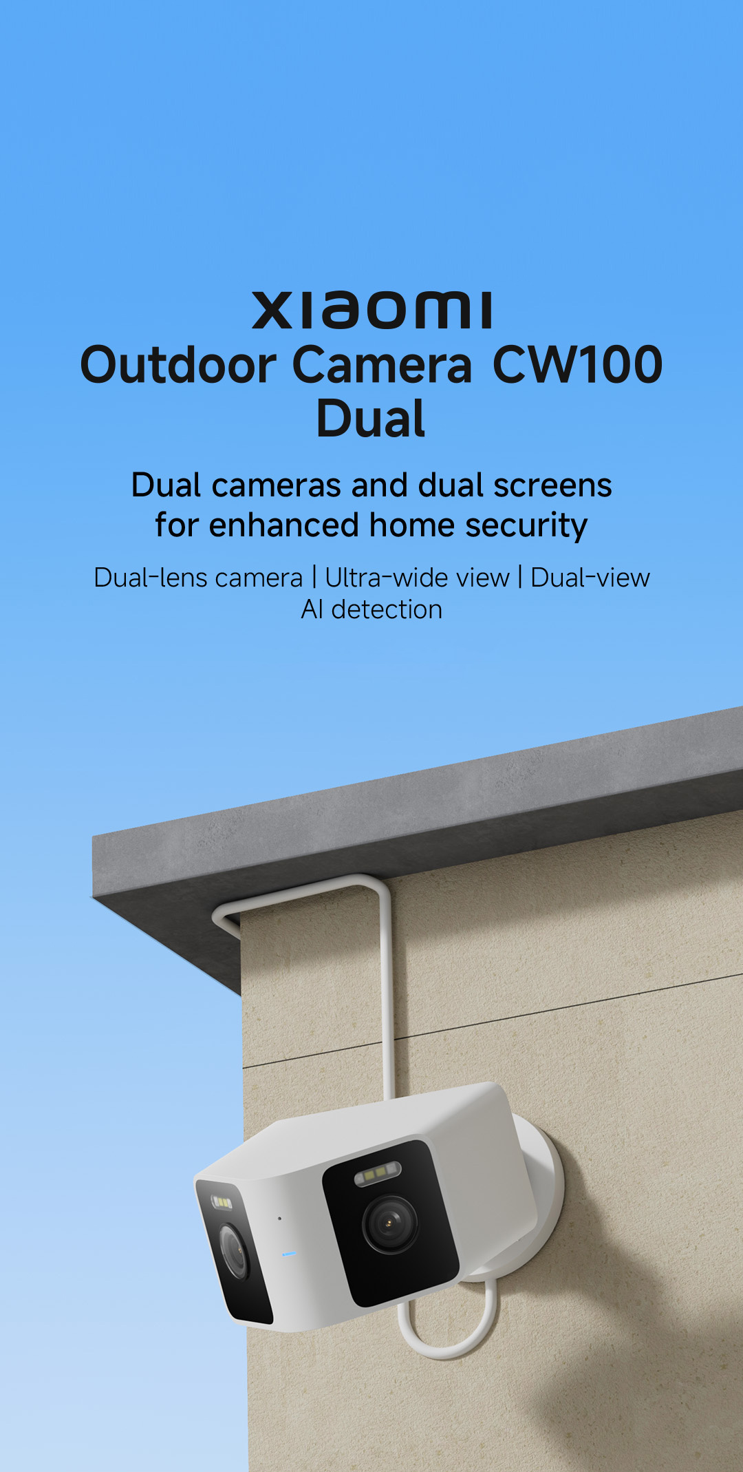 Xiaomi Outdoor Camera CW100 Dual | 3MP camera/two lenses/smart night ...