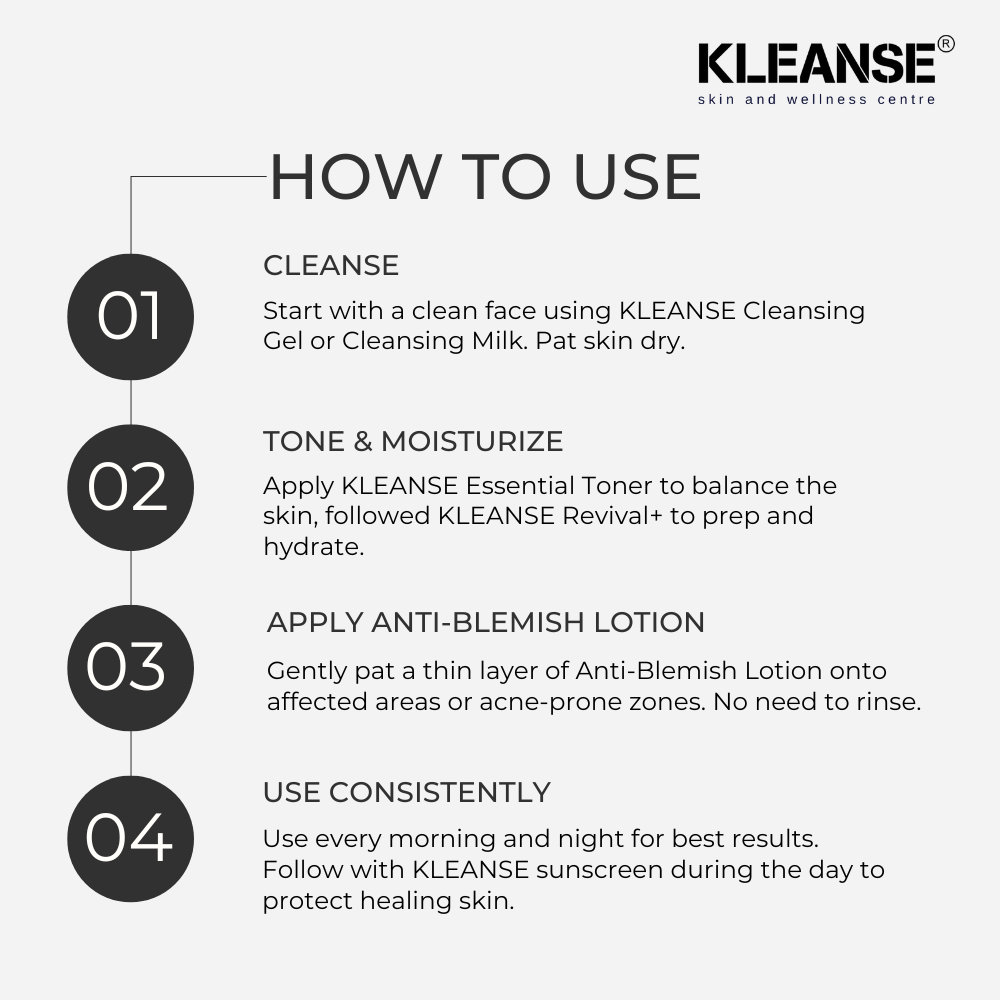 KLEANSE Anti-Blemish Lotion Anti Acne Pimple Treatment Oil Control ...
