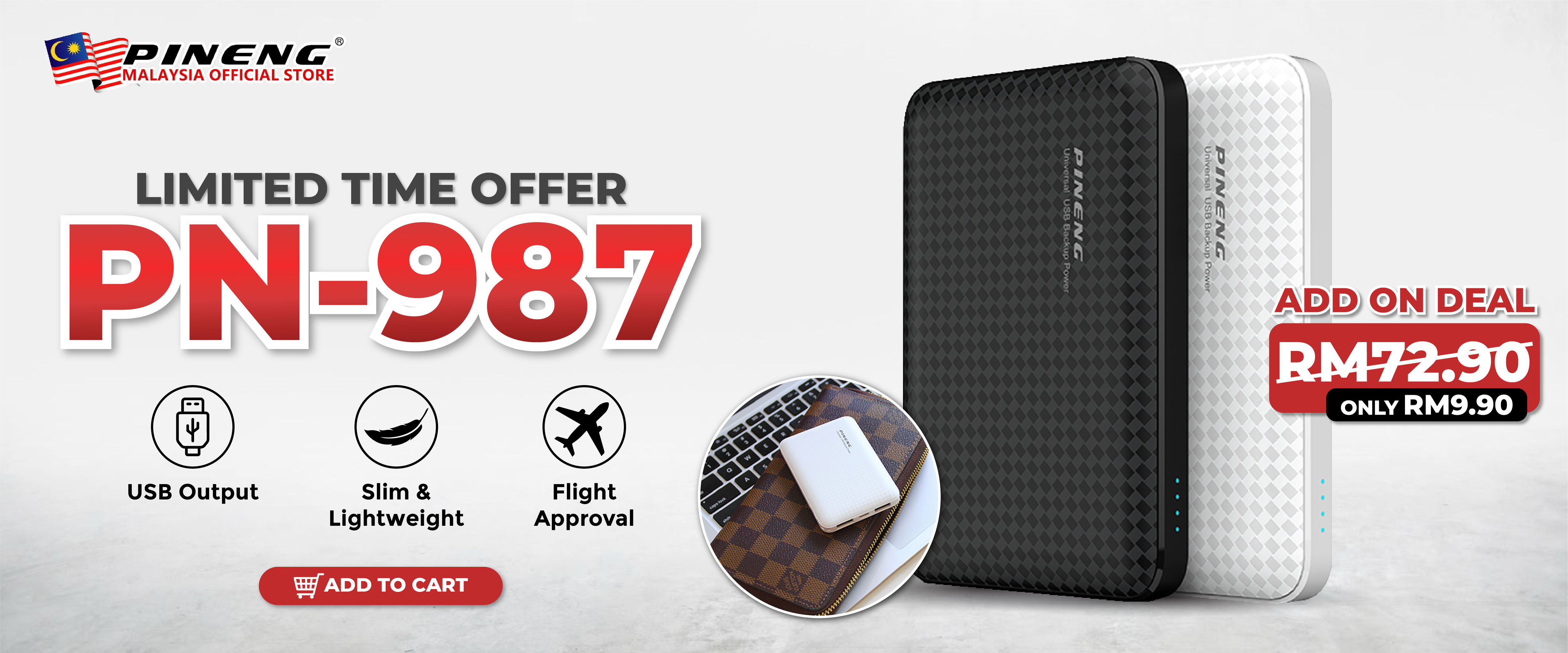 [3C Certified] Pineng PN-725PD 10000mAh 22.5W Fast Charge Magnetic Wireless Powerbank w ...