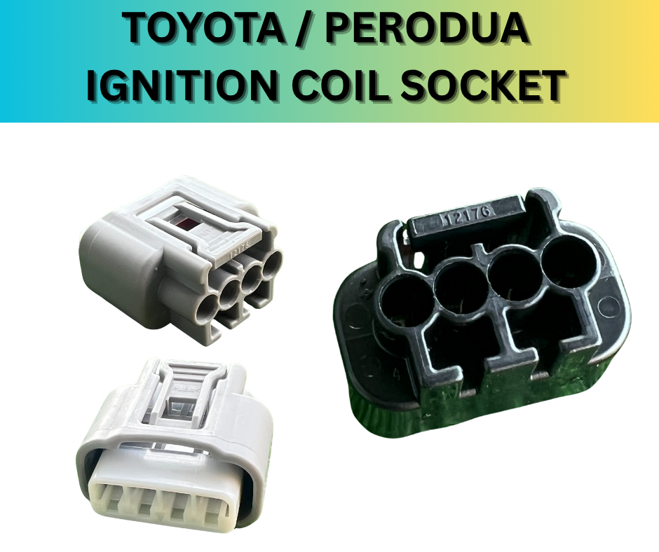 PLUG COIL SOCKET FIT TOYOTA PERODUA MYVI ALZA CAMRY WISH VIOS ALPHARD ...