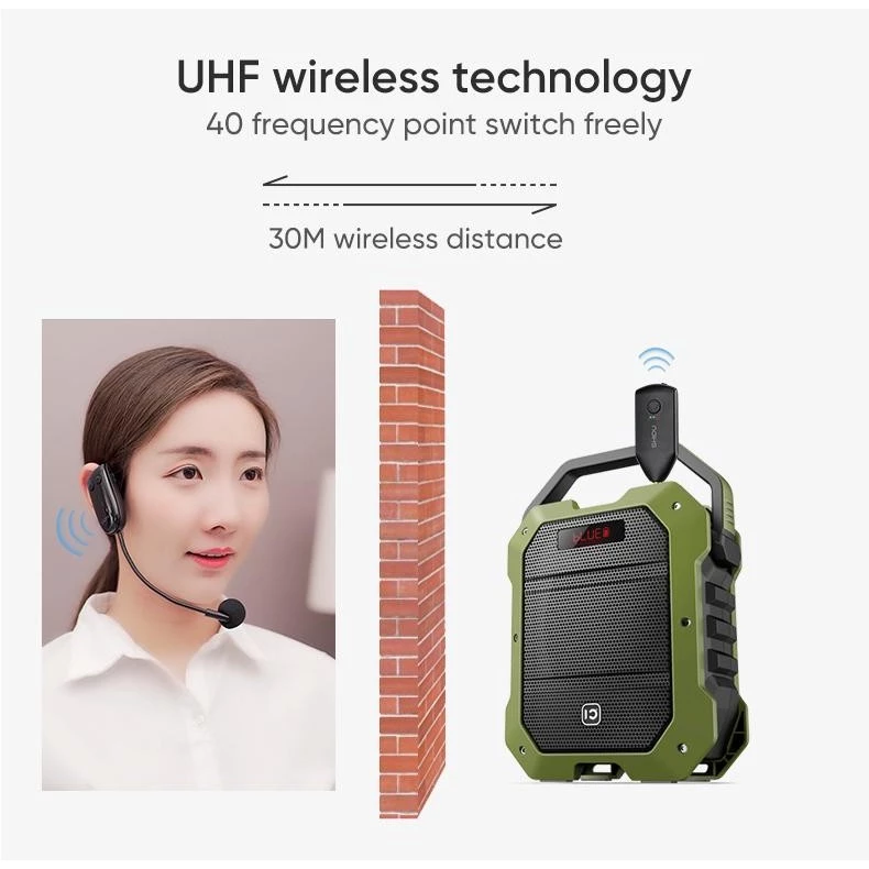 SHIDU™ SD-U8 Wireless Microphone UHF Headset for Teacher Mic Imam ...