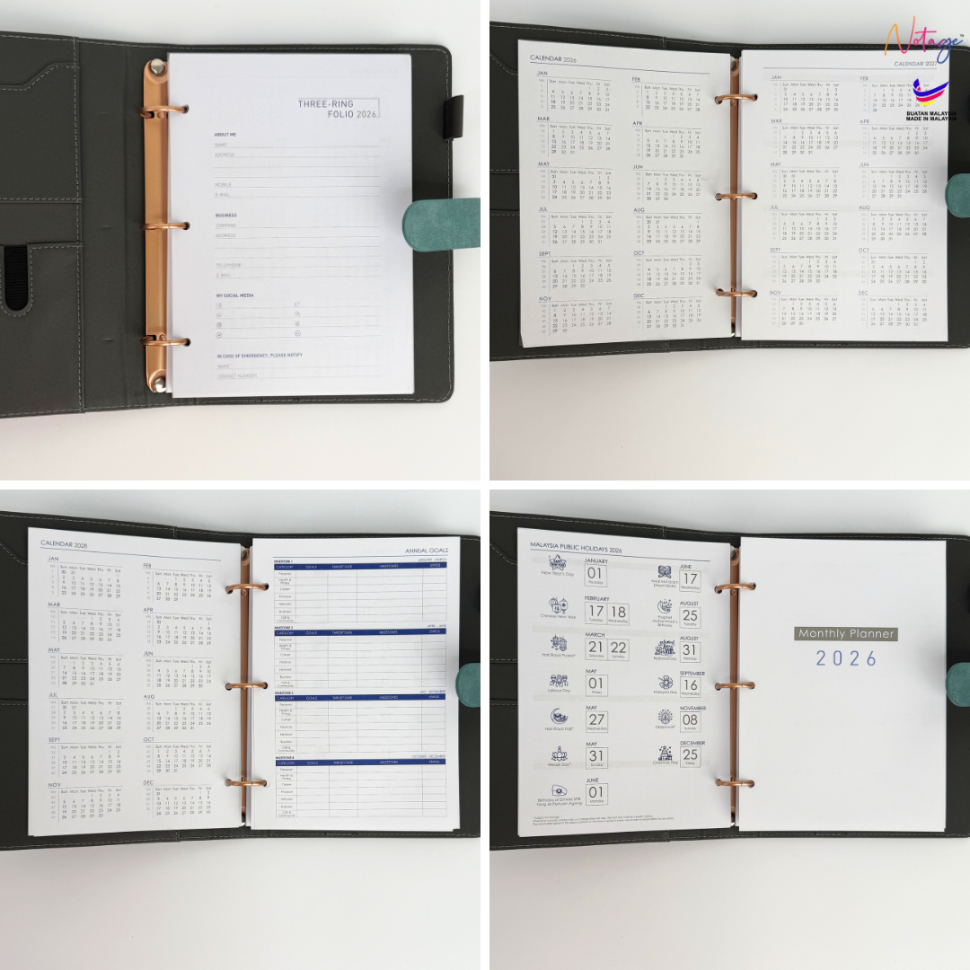 Premium A5 3O Ring Frico Binder Notebook – Thermo PU Business Folio ...
