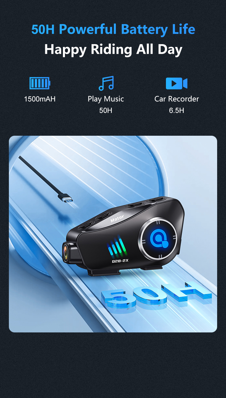 [New] Q28-2x Wireless Helmet Bluetooth Headset Motorcycle 1000m ...