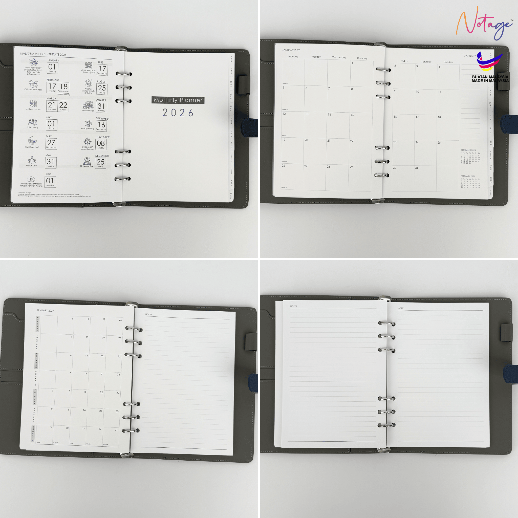 Ultimate Journal A5 Planner 2026 Notebook Diary Journal Lined Loose ...